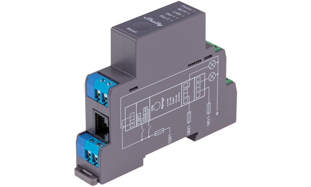 Shelly WLAN-Schaltaktor Shelly Pro 2 - SMART Home - Solarmarkt